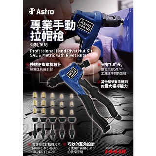 ASTRO 1443B Professional Hand Rivet Nut Kit