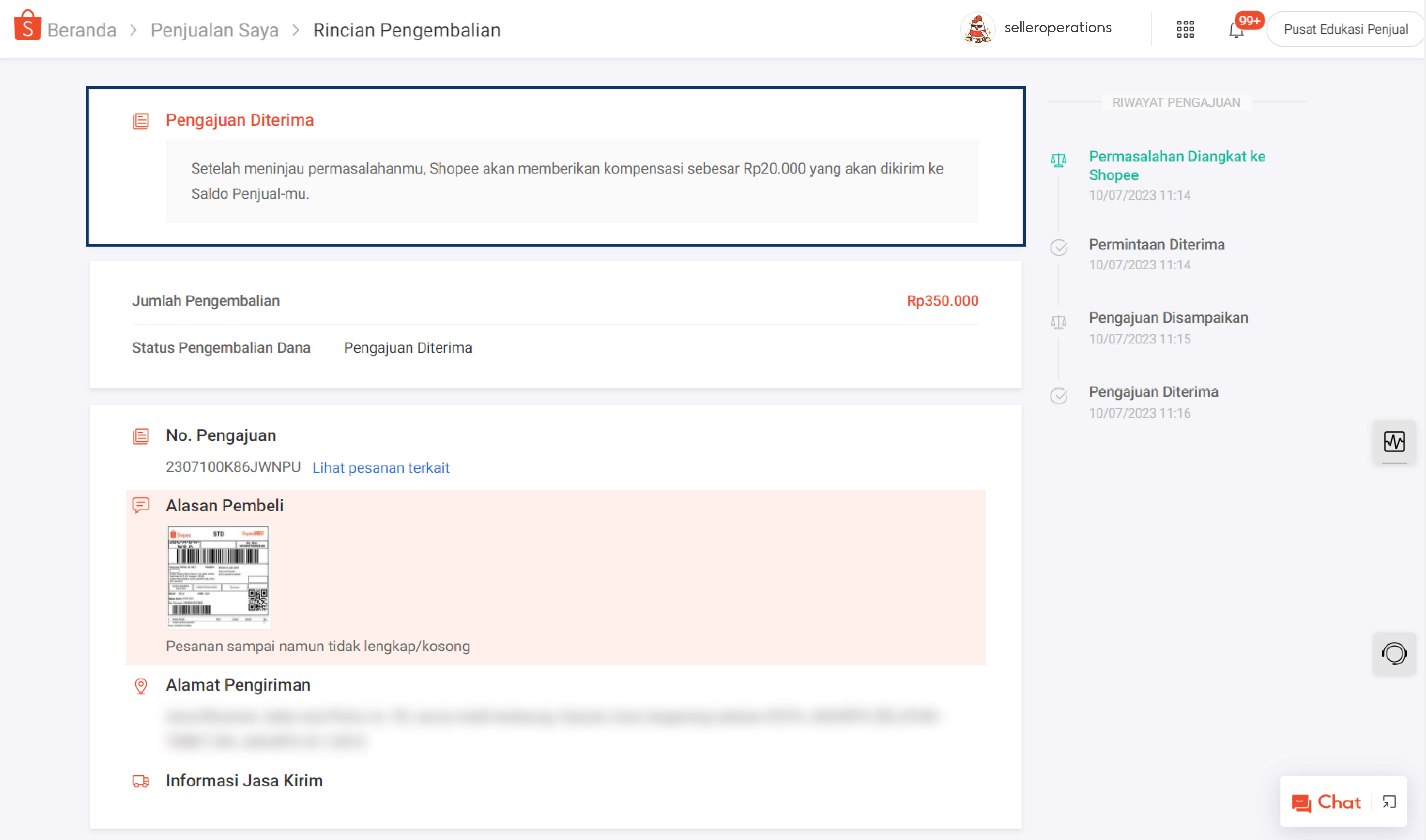 Proses banding pengembalian | Pusat Edukasi Penjual [Shopee]