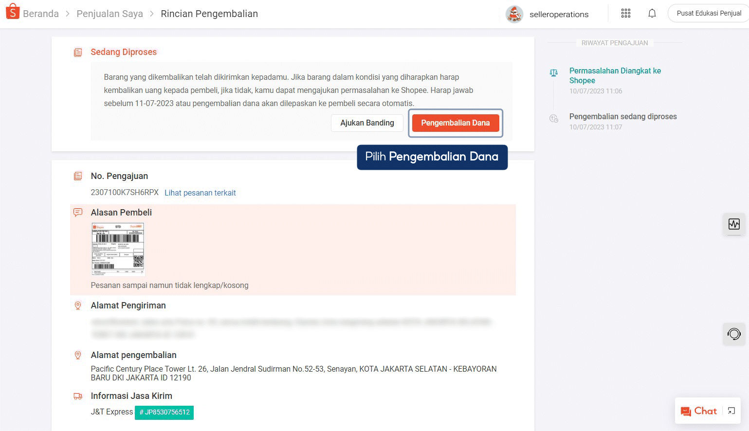 Respon pengembalian barang/dana | Pusat Edukasi Penjual [Shopee]