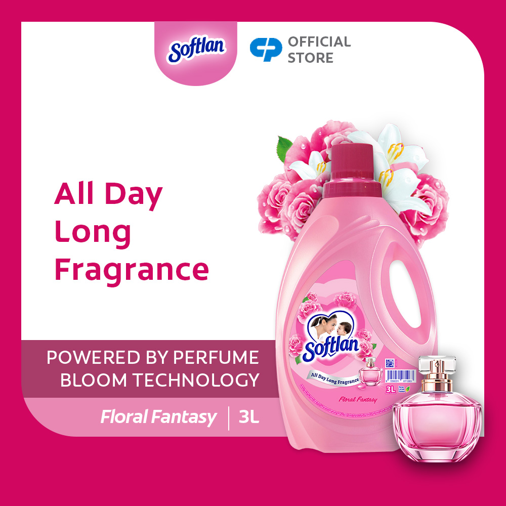Softlan Anti Wrinkles Floral Fantasy (Pink) Fabric Softener 3L | Shopee ...
